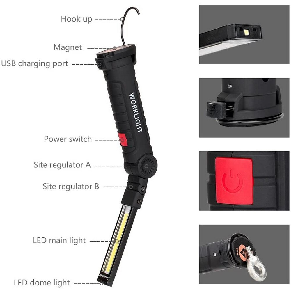 Handheld LED Lighting 360°Rotation Collapsible Led... – Vicedeal