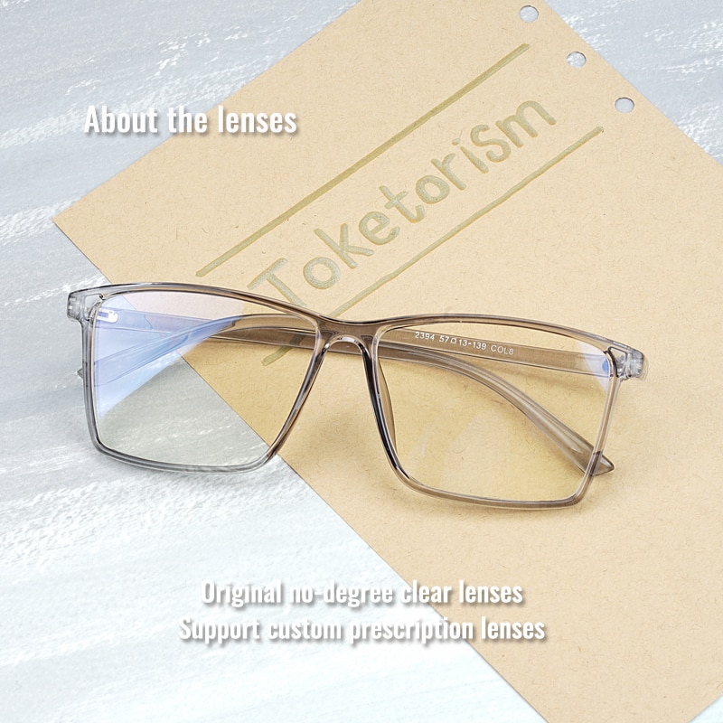 Toketorism Square eye glasses frames for women men... – Grandado