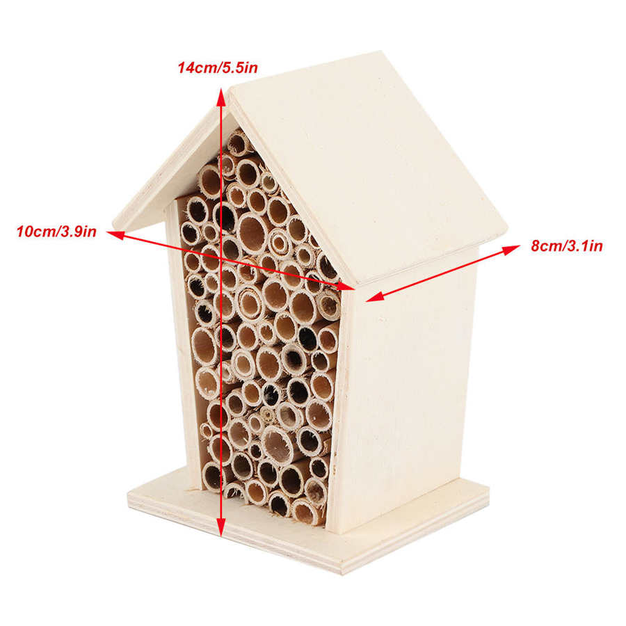 Wooden Insect House Bee Nesting House Wooden Insec... – Vicedeal