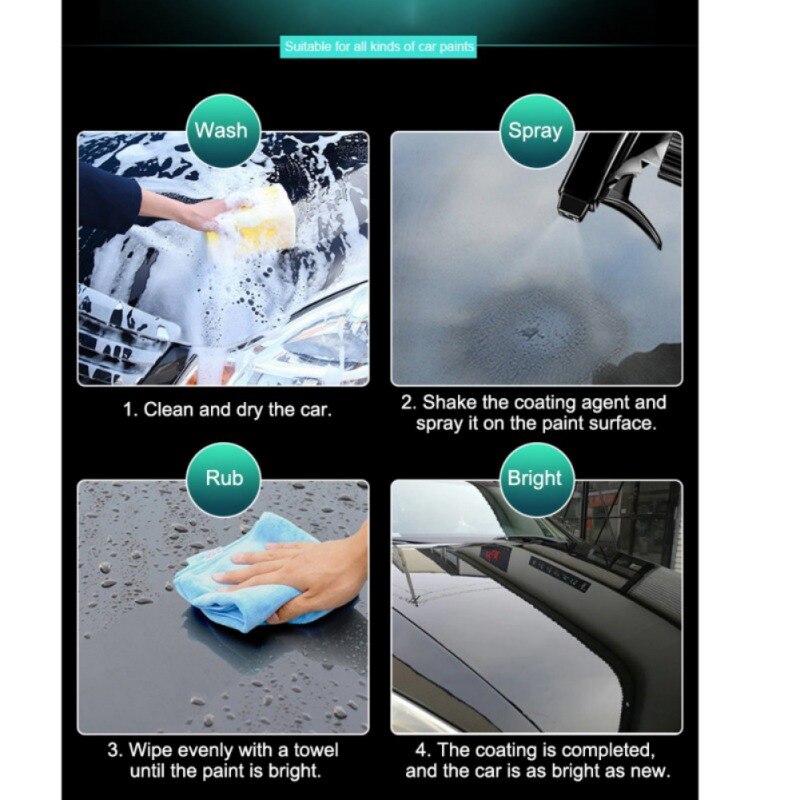 Liquid Ceramic Spray Coating Top Coat Quick Nano-c... – Grandado