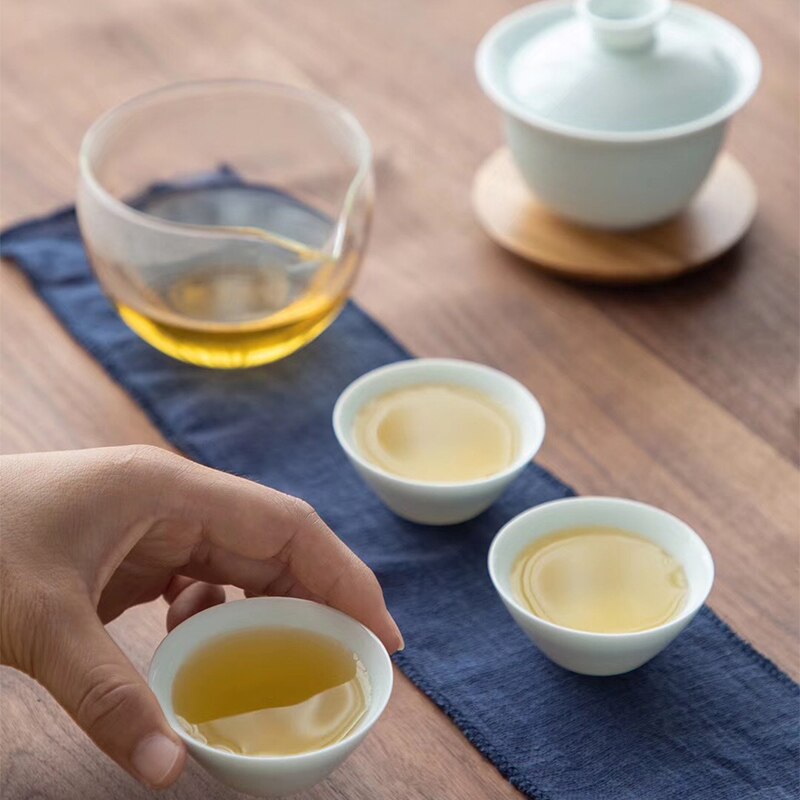 Tangpin celadon keramisk gaiwan te kopp til puer k... – Grandado