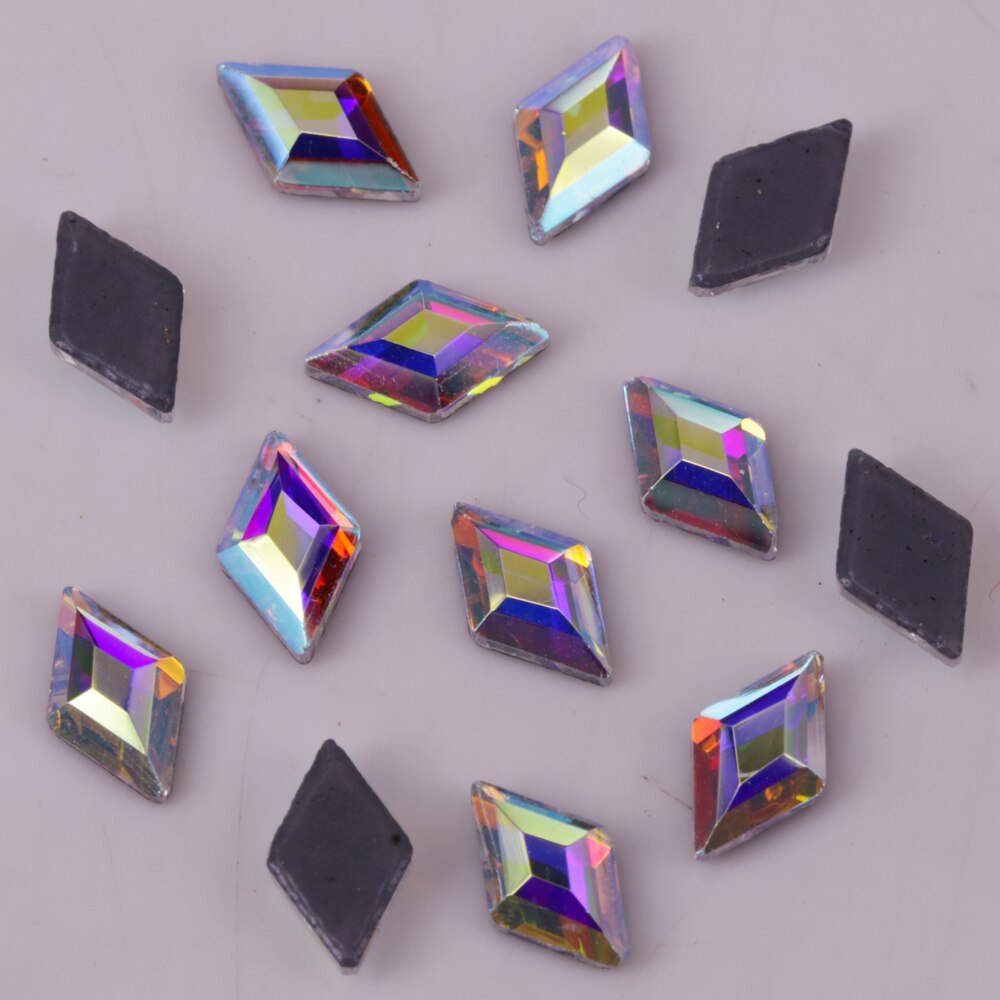 Lead Free AAA 3x5mm, 4x6.6mm Crystal AB Rhombus Fl... – Grandado