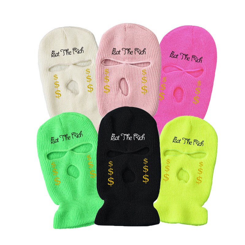 Ski Mask 3-Hole Knit Hats Winter Warm Full Face Co... – Vicedeal