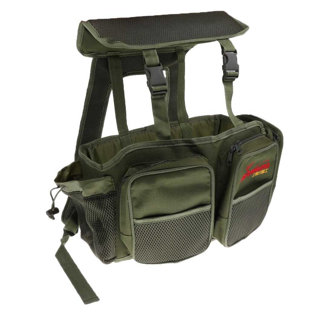 Canvas Seat Box Fishing Backpack Fishing Tackle Se... – Grandado