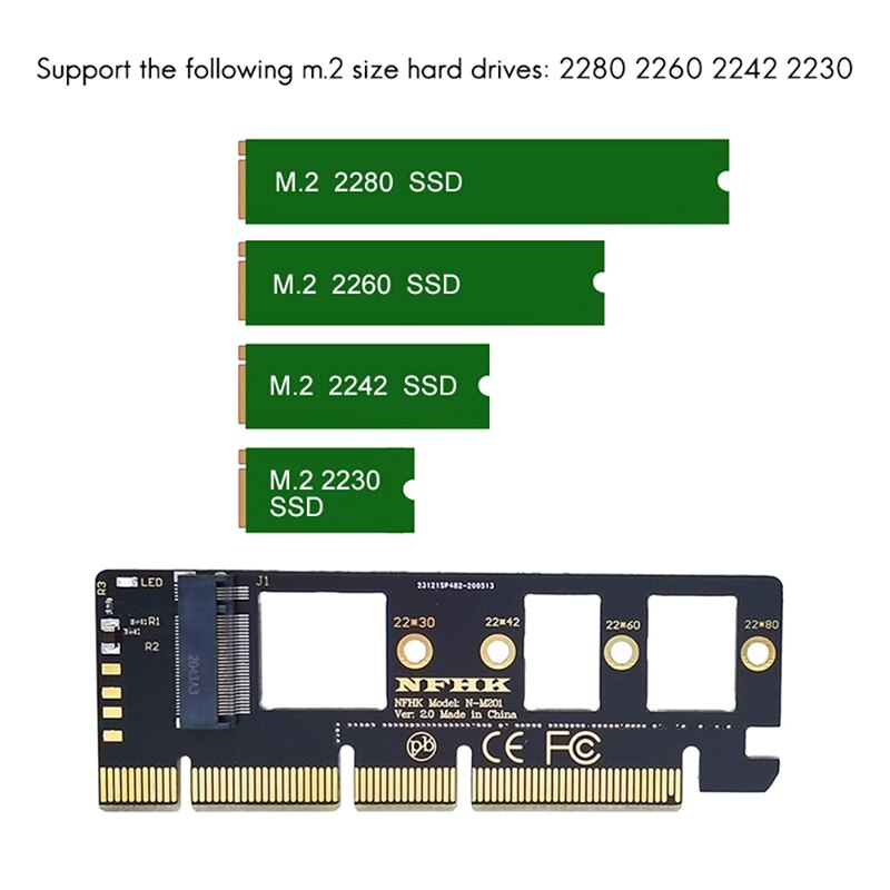 Expansion Card M.2 NVME SSD to PCIE 3.0 X16/X8/X4 ... – Grandado