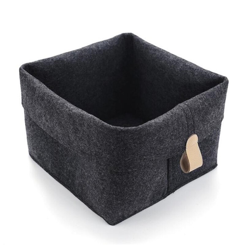 Felt Storage Basket 1pc Living Room Tea Table Blac... – Grandado