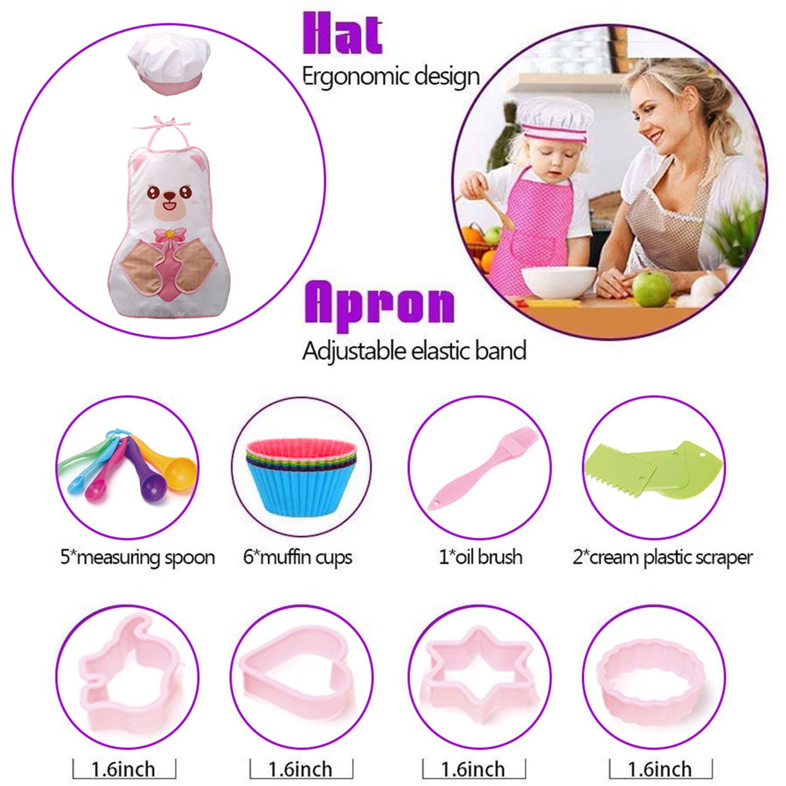 25 PCS/ Set Chef Cooking Set For Kids Kitchen DIY ... – Grandado