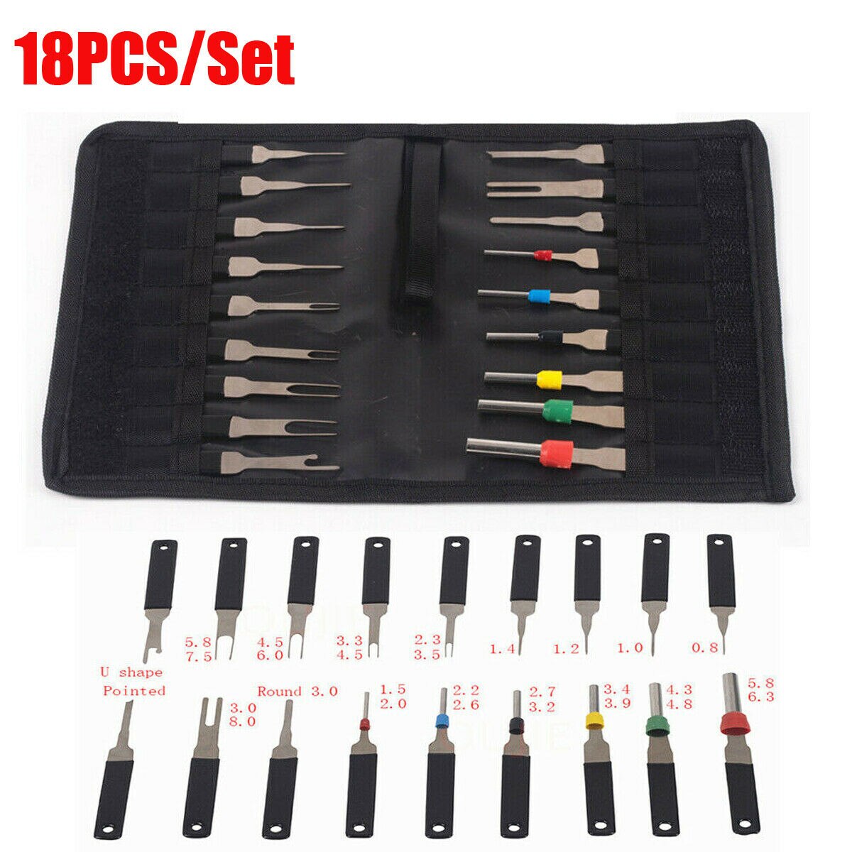 18Pcs Terminal Removal Tool Kit Pin Naald Oprolmec... – Grandado