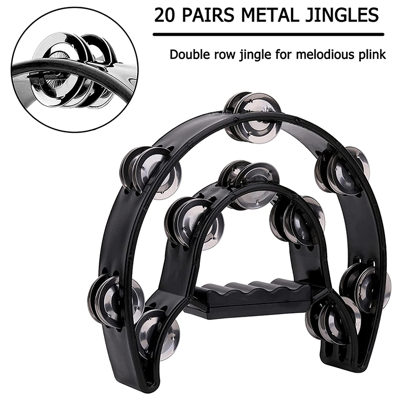 4 Pack Half Moon Musical Tamboerijn, Dubbele Rij T... – Grandado