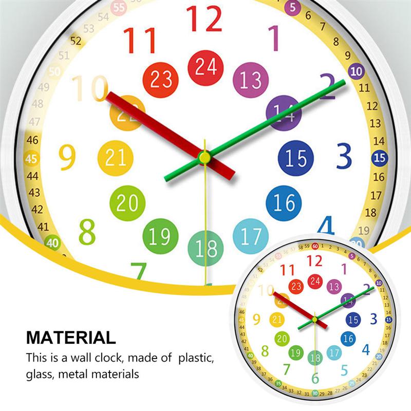 Kid Wall Clock Mute Wall Clock Colorful Funny Simp... – Grandado