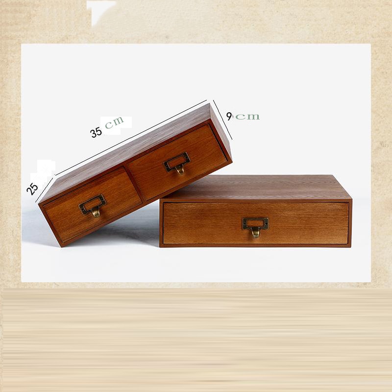 Vintage Brown Single Drawer Wooden Storage Box – Vicedeal