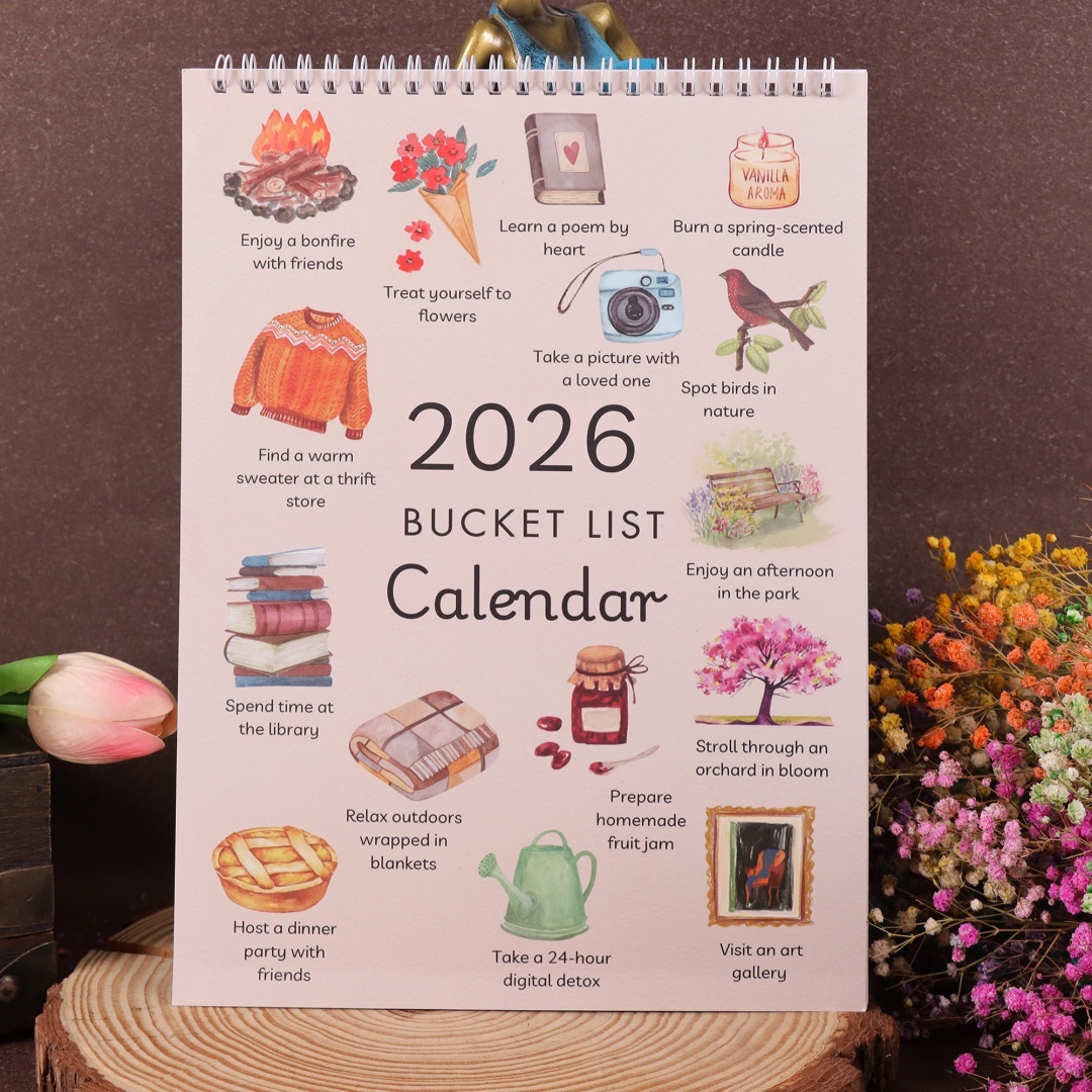 Calendario imprimible 2026 con lista de cubos Cale... – Grandado