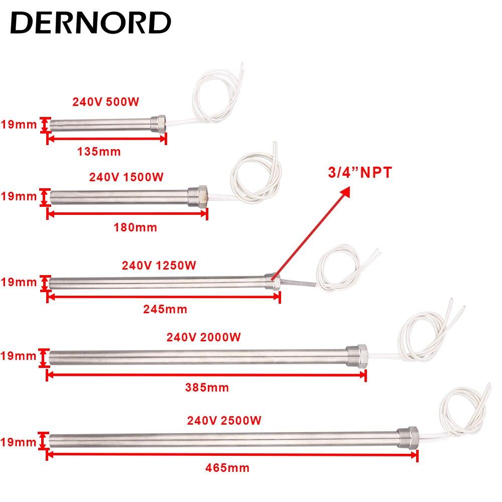 DERNORD Cylindrical Rod 240v Cartridge Heating Ele... – Vicedeal