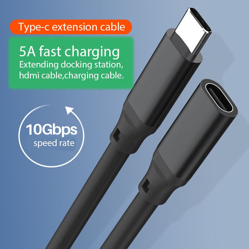 USB C Type C Extension Cable 100W USB3.1gen2 Male ... – Vicedeal