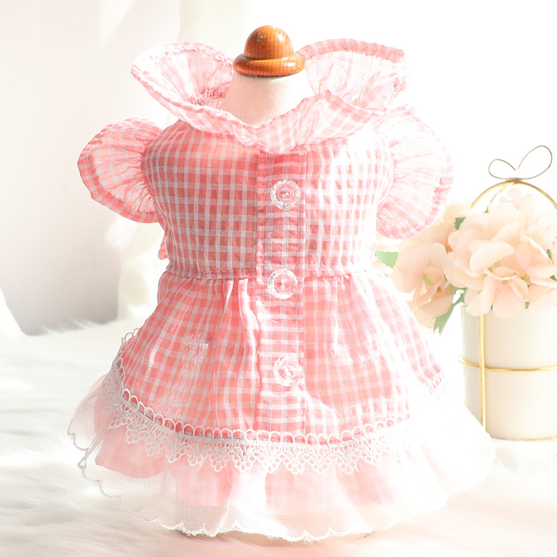 Pet Dog Dress Fruit Flower Puppy Skirt Pink Pet Dr... – Grandado