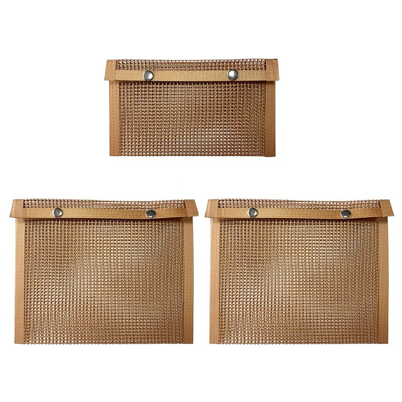 3x Non-stick Mesh Zak Barbecue Tas Non-stick Mesh ... – Grandado