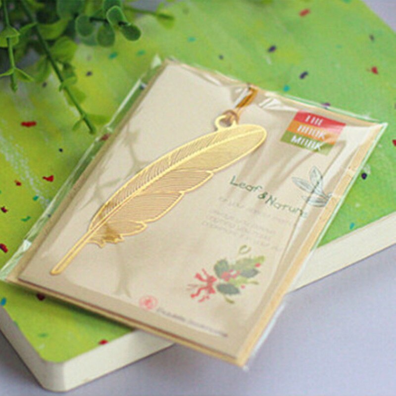 1X Golden Feather with Chinese Knot Metal Bookmark... – Grandado