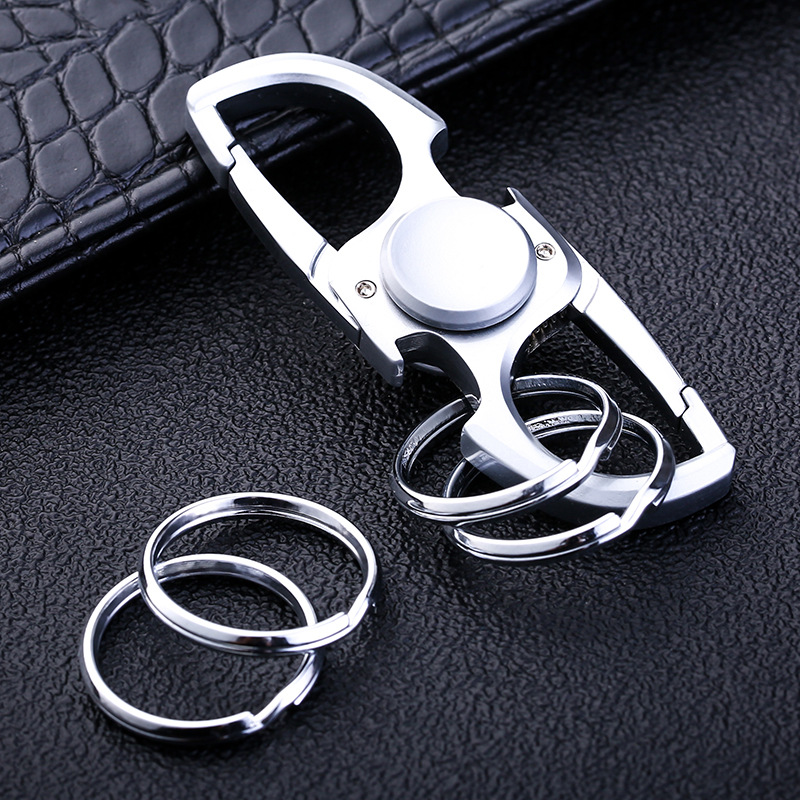 Aoma Fidget Spinner Keychain men's Stainless Steel... – Grandado
