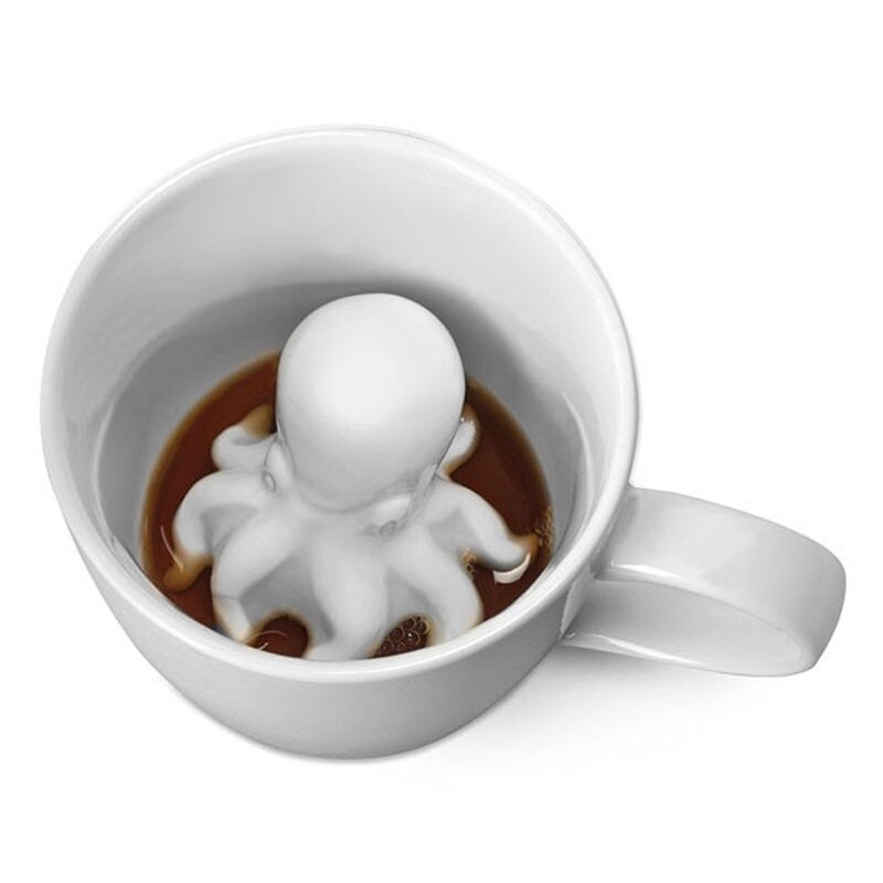Kraniet kaffe krus 3d hvide sorte gotiske krus kaffe mælk te krus med ...