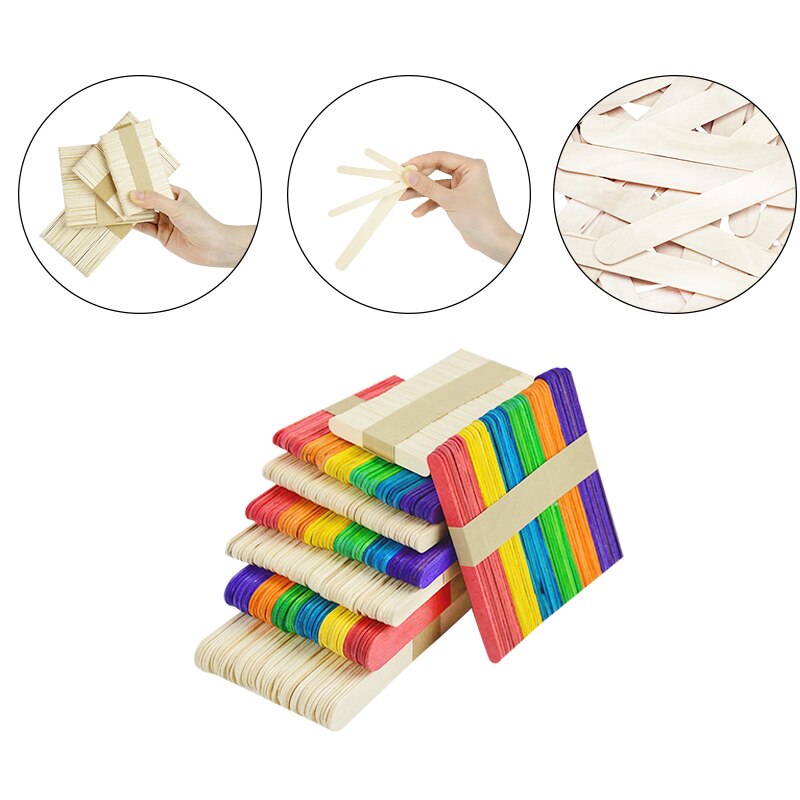 50pcs/lot Popsicle Stick Natural Wood Ice Cream St... – Grandado