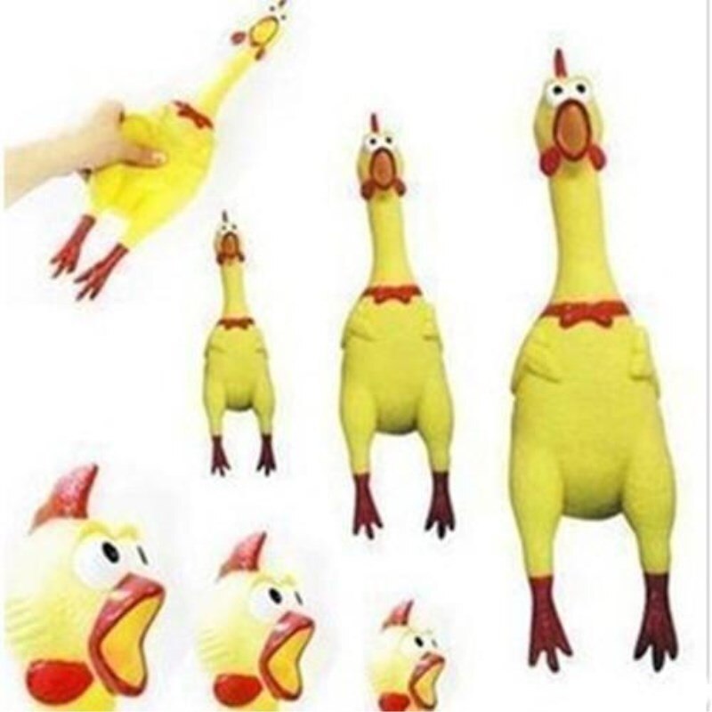 17Cm Hond Speelgoed Geel Screaming Rubber Kip Huis... – Vicedeal