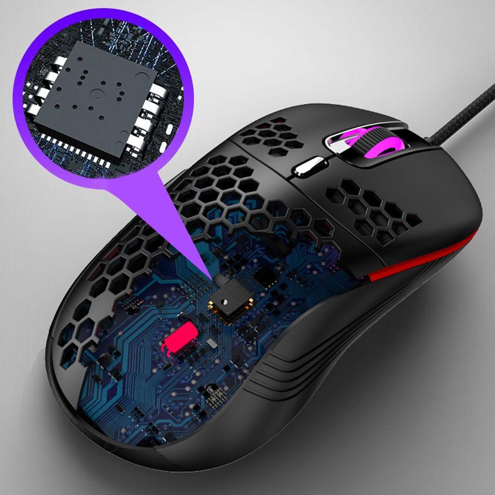 D011 Lightweight RGB Gaming Mouse 7200DPI Honeycom... – Grandado