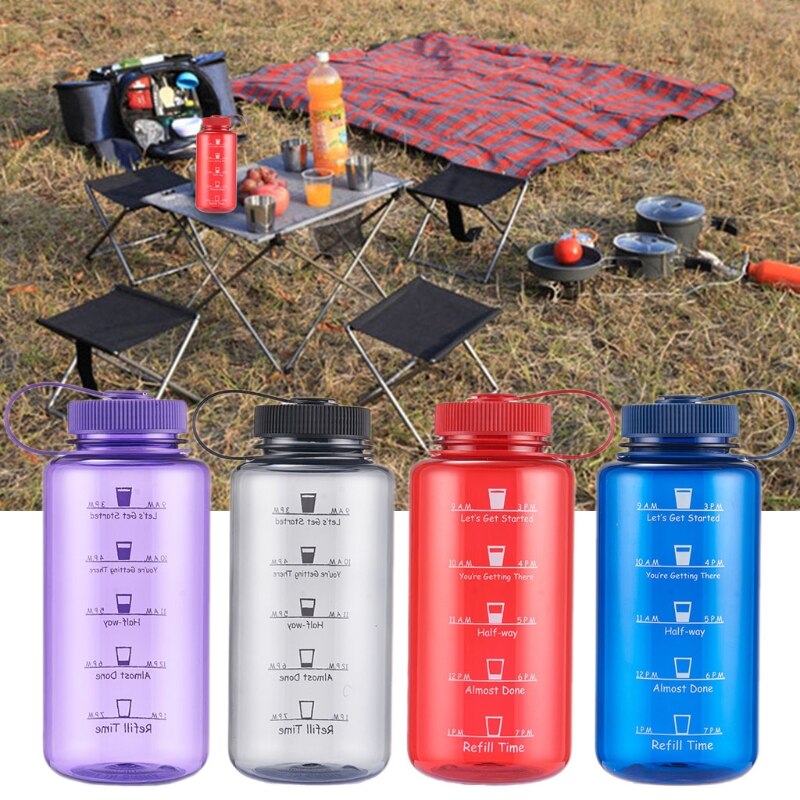 Sports Water Bottle Time Marker Tracker Goal 32oz/... – Vicedeal