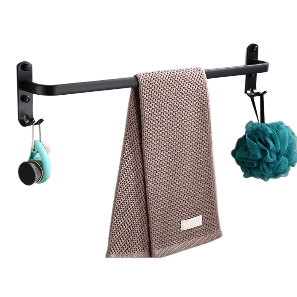 Black Single Wall Mounted Aluminum Towel Rack Towe... – Grandado