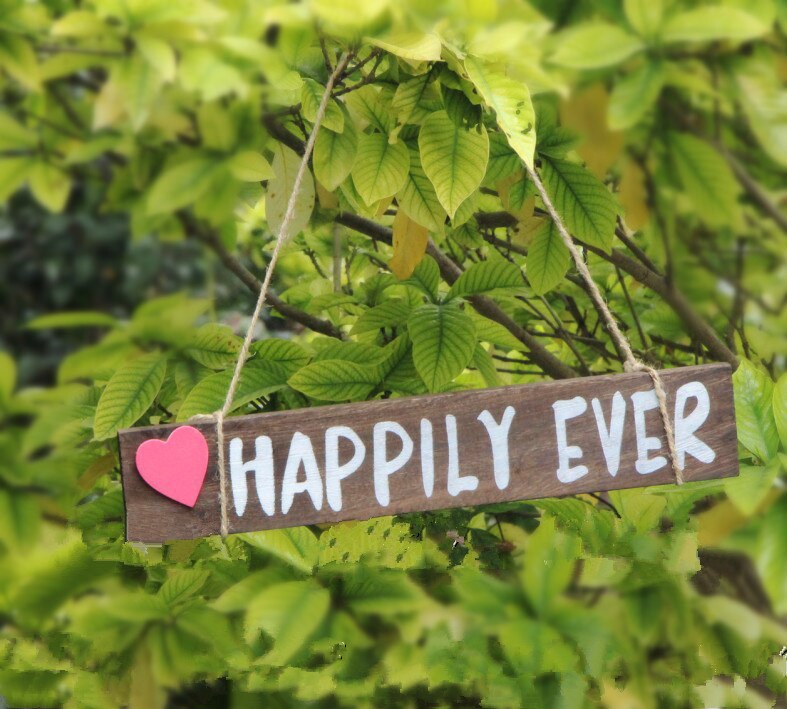 "Happily Ever " Wood Wedding Sign Weddin... – Grandado