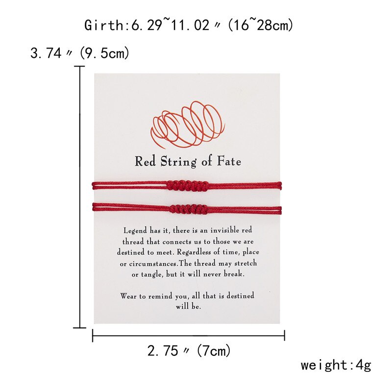 Handmade 7 Knots Lucky Red String Bracelet for Pro... – Vicedeal