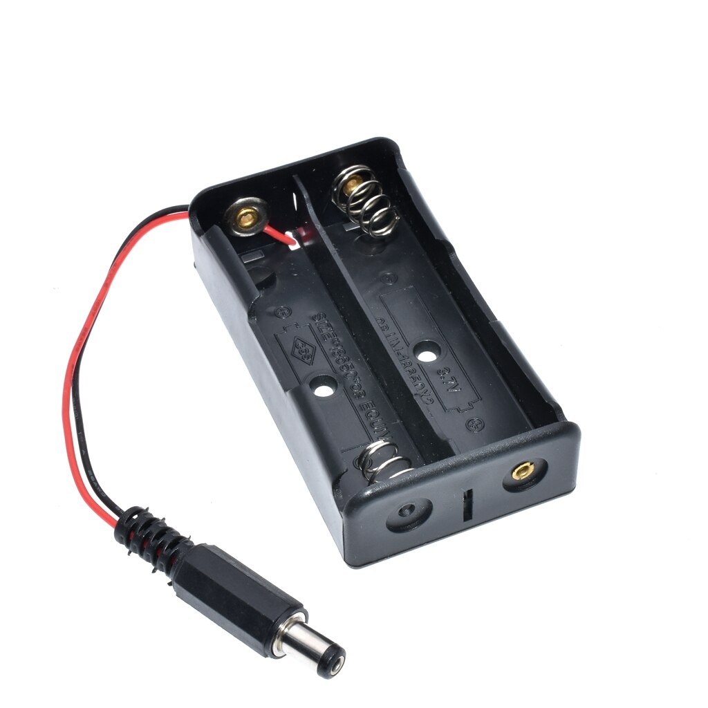 10pcs 2x 18650 battery holder 7.4V 18650 Battery Storage Box with DC ...