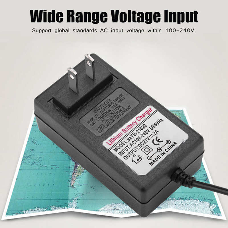 DC 21V 2A Lithium‑ion Battery Charger Safe Charge ... – Vicedeal