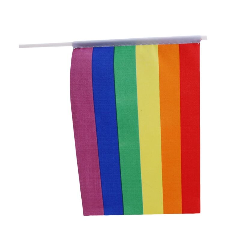 14x20cm Rectangle Cross Stripes Rainbow Gay Pride ... – Grandado