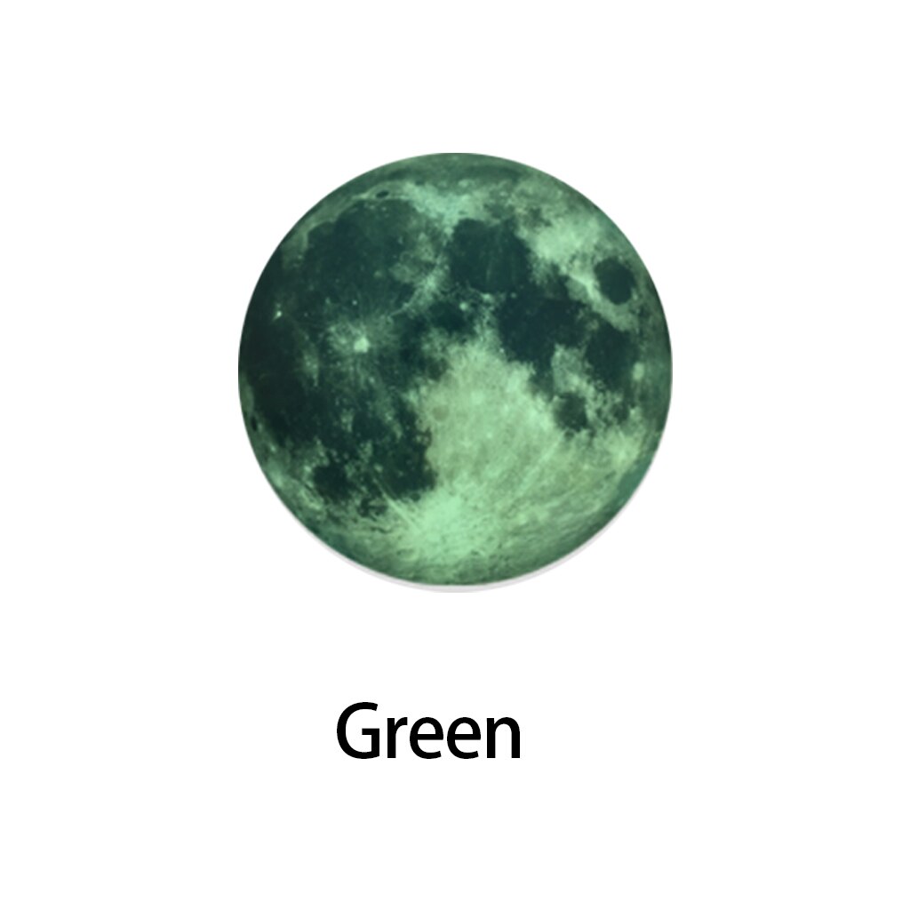 30cm Luminous Moon 3D Wall Sticker For Kids Room D... – Grandado