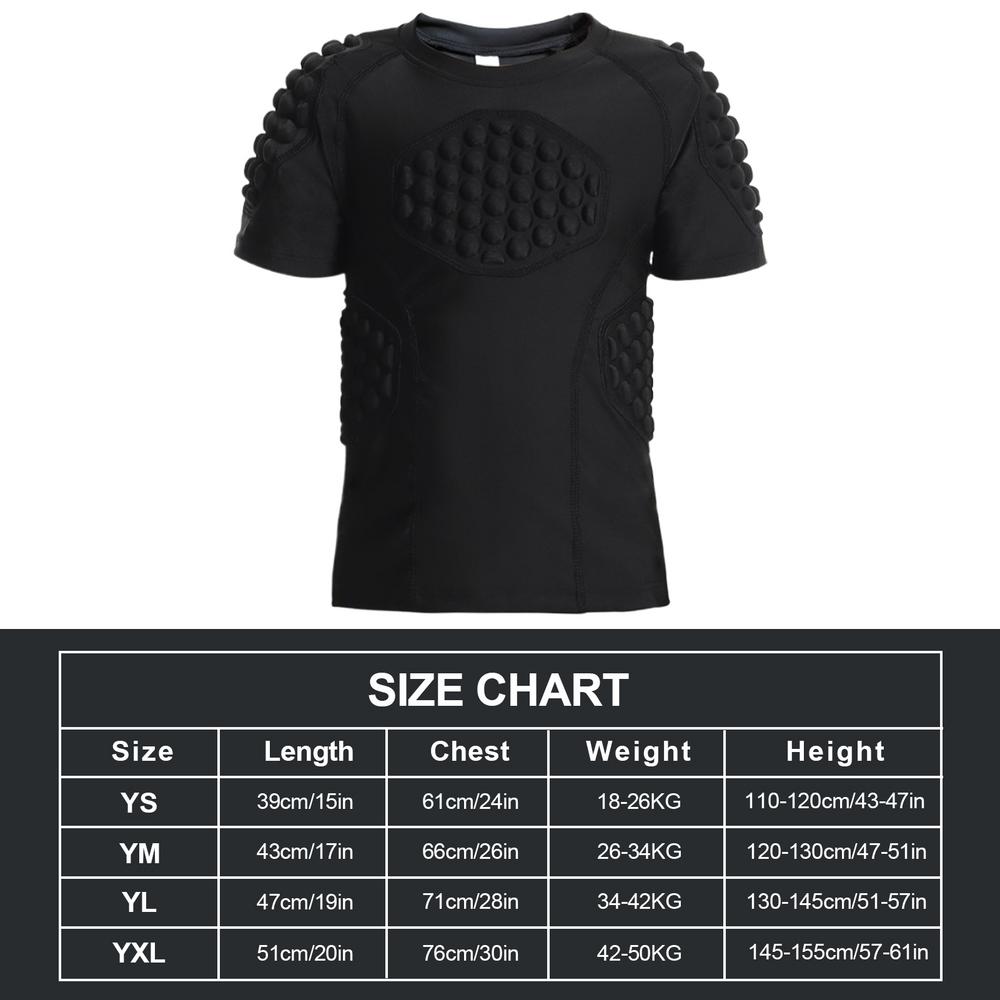 Padded Chest Protective Shirt Football Youth Rib P... – Vicedeal