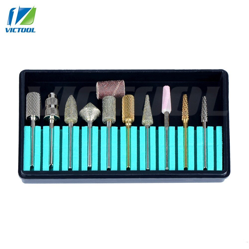 9pcs+1pc Multi-material Nail Bits Electric Manicur... – Grandado