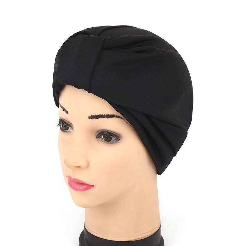 Cross turban cap plain wrinkle Indian hat head sca... – Grandado