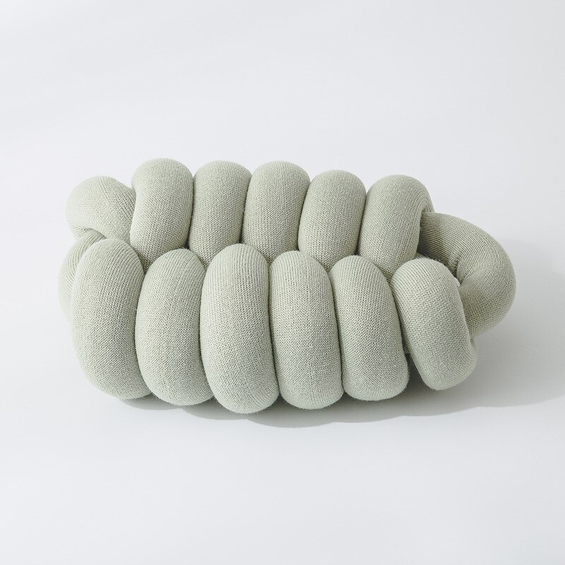 Pure Kleur Handgemaakte Knoop Kussen Creatieve Lie... – Grandado