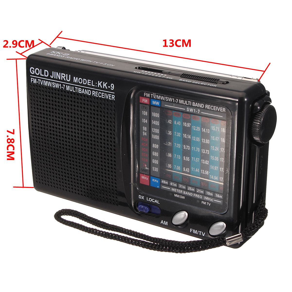 CLAITE Portable Full Band Radio FM Stereo Speaker ... – Grandado