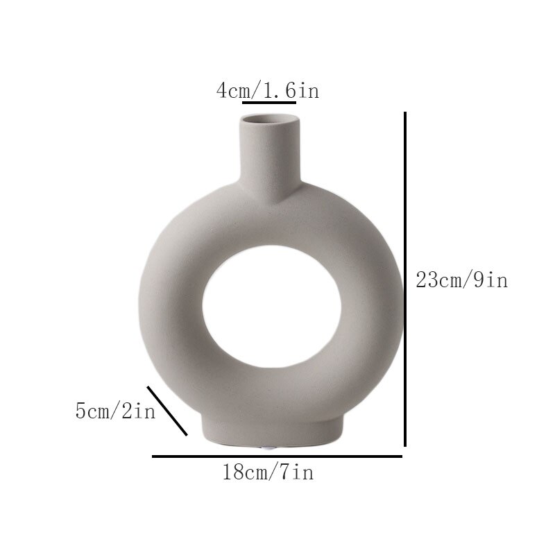 Ceramic Craft Abstract Vase Nordic Minimal Vase Li... – Grandado