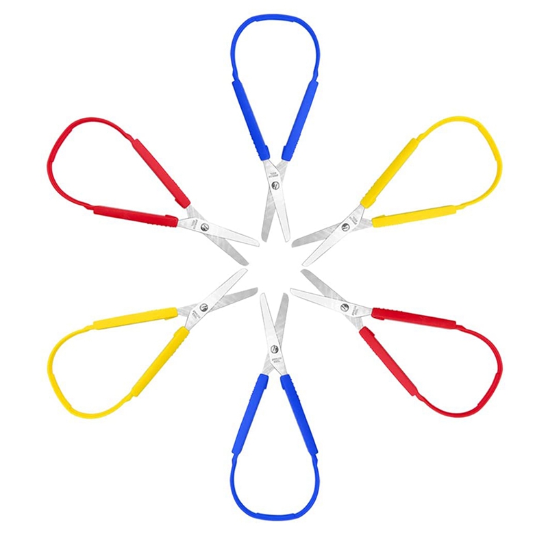 Loop Scissors Grip Scissor Colorful Self-Opening A... – Grandado