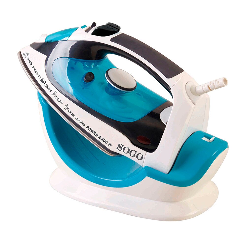 Plancha de vapor inalambrica, suela ceramica, 2200... – Grandado