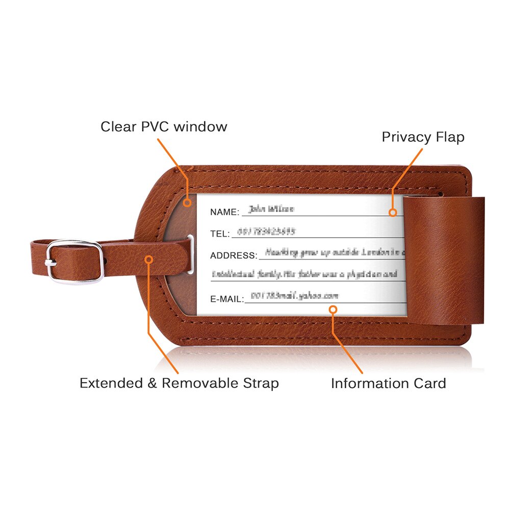 Luggage Tag Solid Travel Suitcase Bag ID Card Tags... – Vicedeal