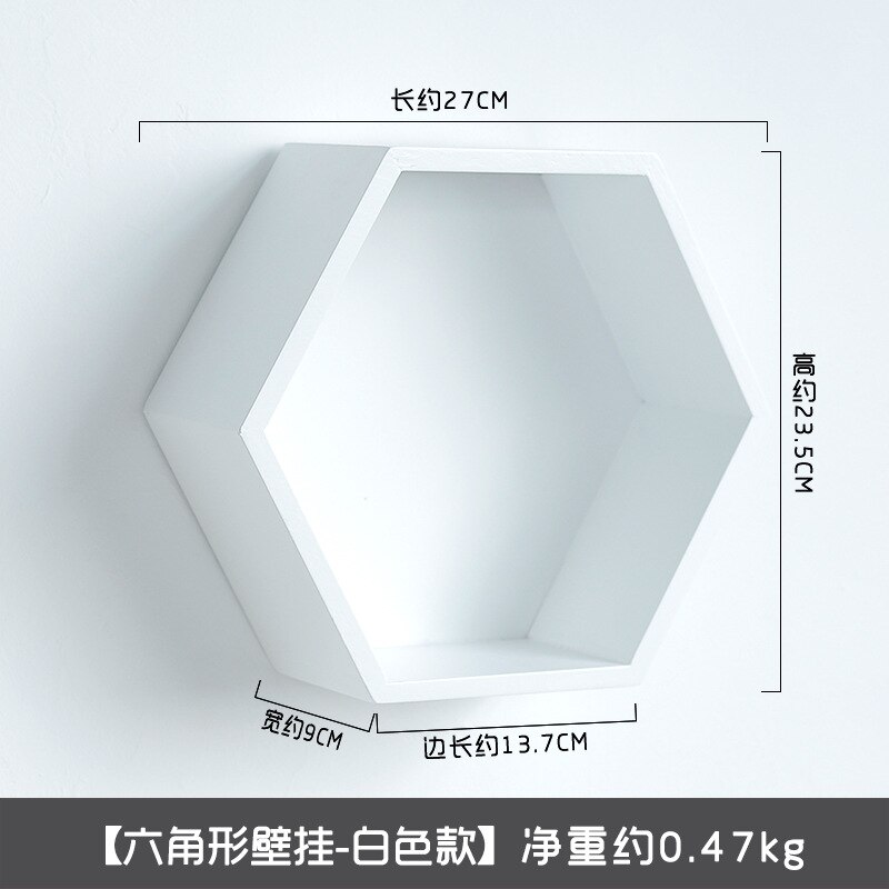 Simple Hexagon Frame Wall Shelf Home Decoration Cr... – Grandado