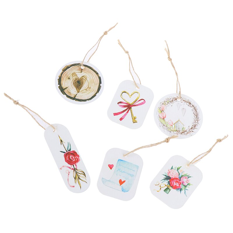 50pcs Flower Paper Tags Party Decoration White Pap... – Grandado