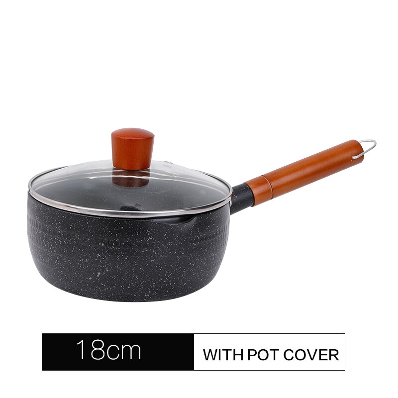 18/20 Cm Snow Pan Aluminum Nonstick Saucepan Woode... – Grandado