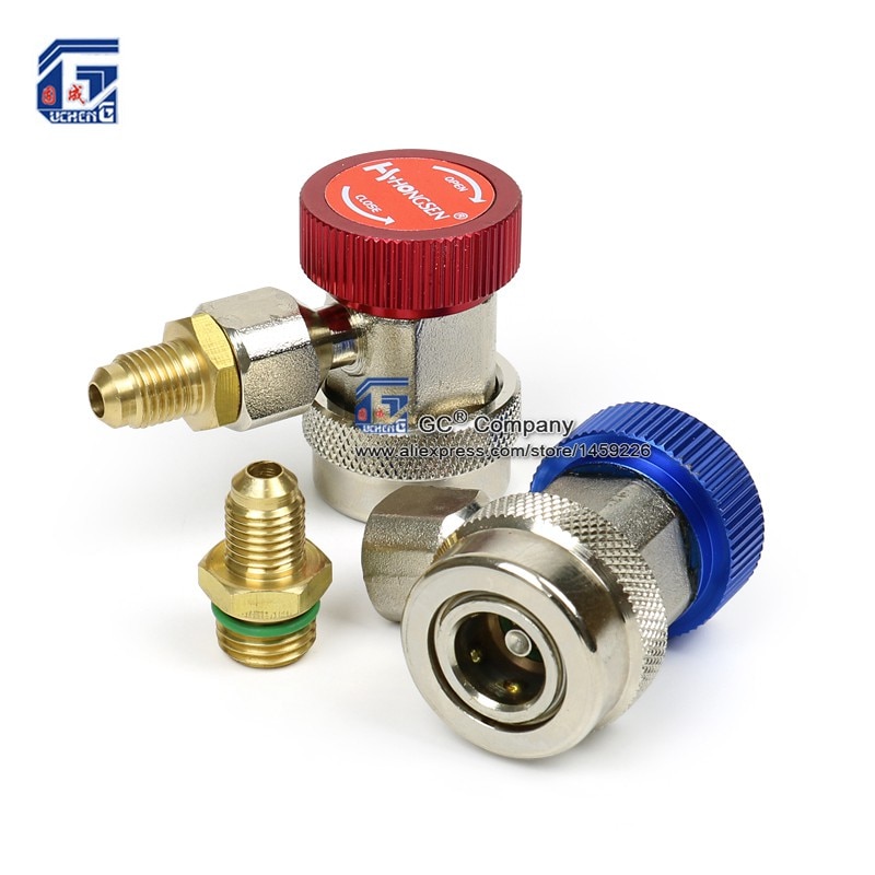 R134a 1/4" SAE HVAC Manual Coupler Connector Adapt... – Grandado