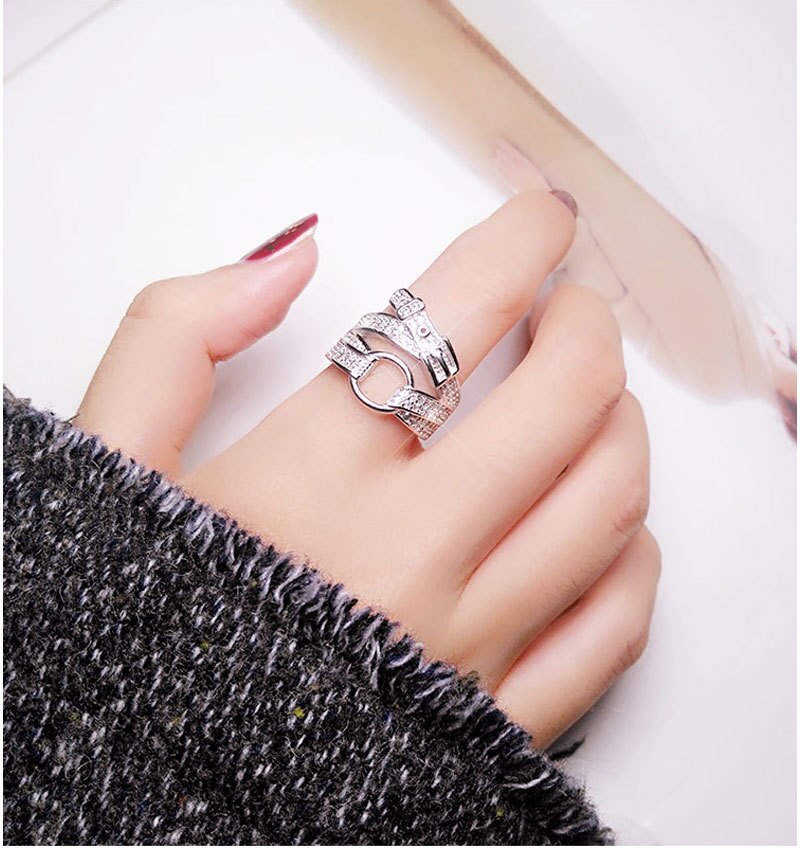 100% Echte Zirkoon Riem Ringen Voor Vrouwen Grote ... – Vicedeal