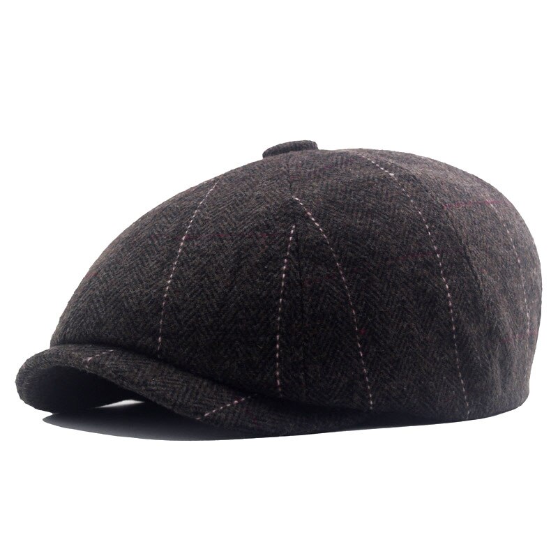 Middle Octagonal Hat Winter Newsboy Cap Men Britis... – Vicedeal