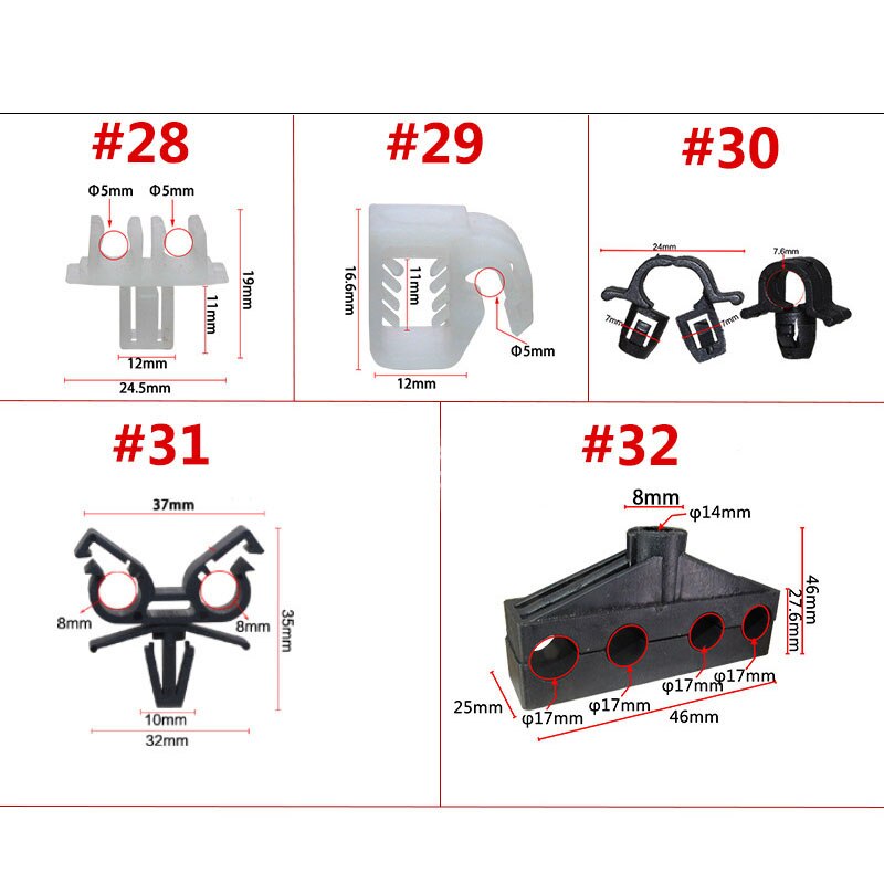 Automobile Cables Air Tube Clamp Nylon Plastic Oil... – Vicedeal